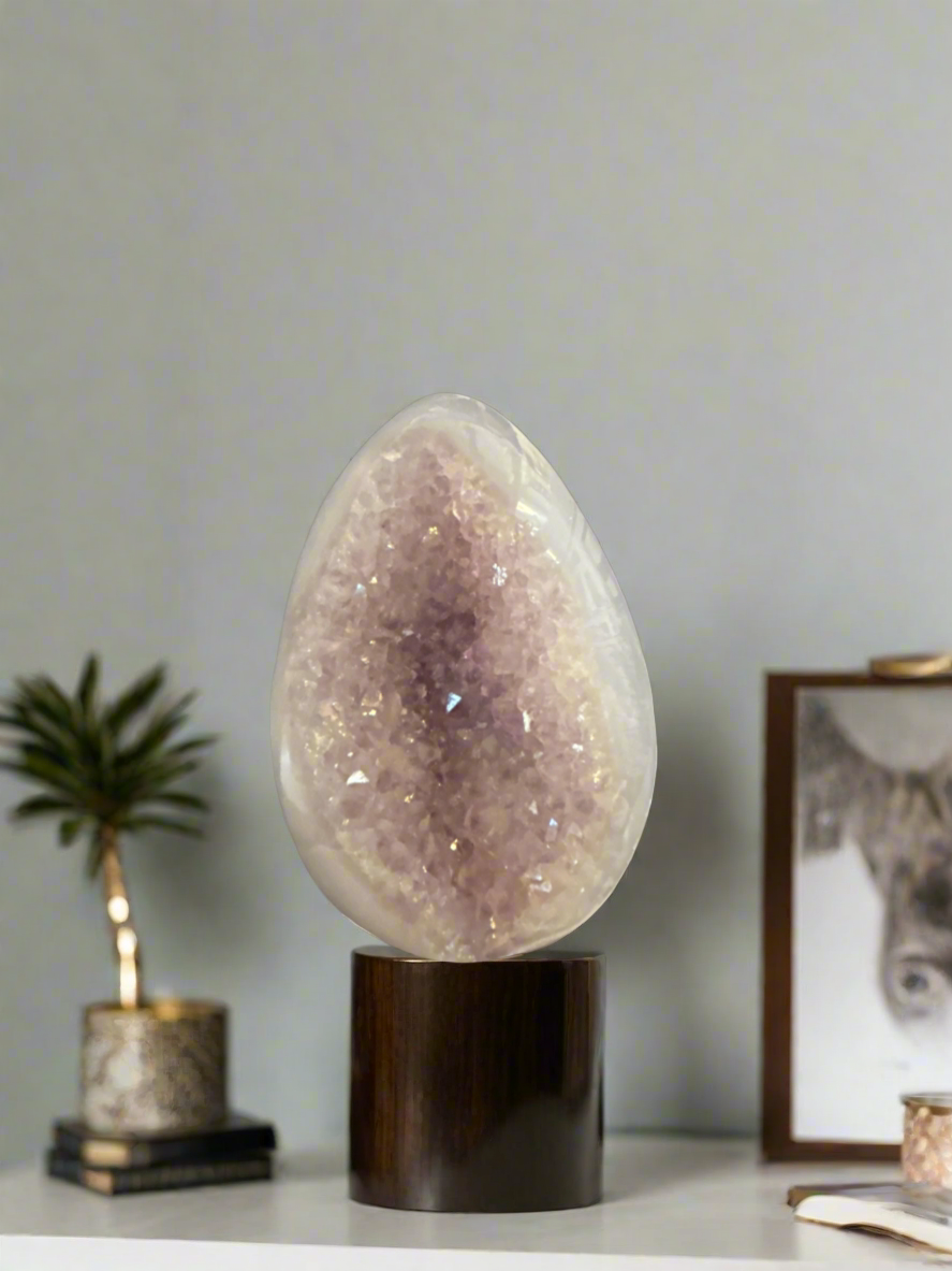 Agate geode egg – Diamond Willow Amethyst Mine