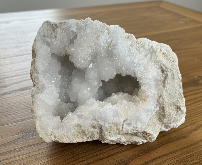 Premium Moroccan Geode Crystal Specimen - Three Display Options ...